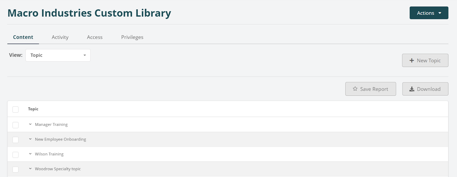 Creating Custom Topics – BizLibrary